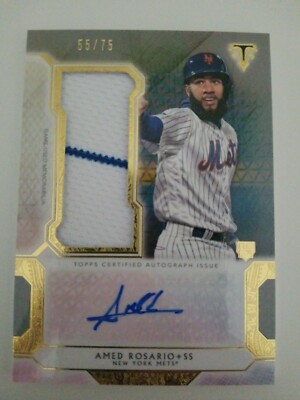 Amed Rosario Sweet Patch Rc Auto Topps Triple Threads /75 Very Nice ...