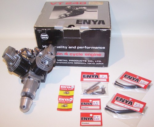 Rare New In Box Enya VT 240 (40cc) V-Twin 4-Stroke R/C Model Airplane ...