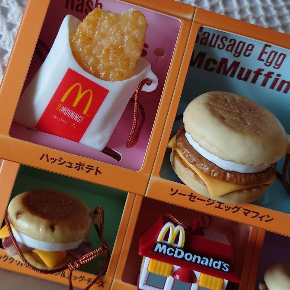 RARE McDonald's Food Strap JAPAN Limited Edition 6 Pieces Set Rare with ...