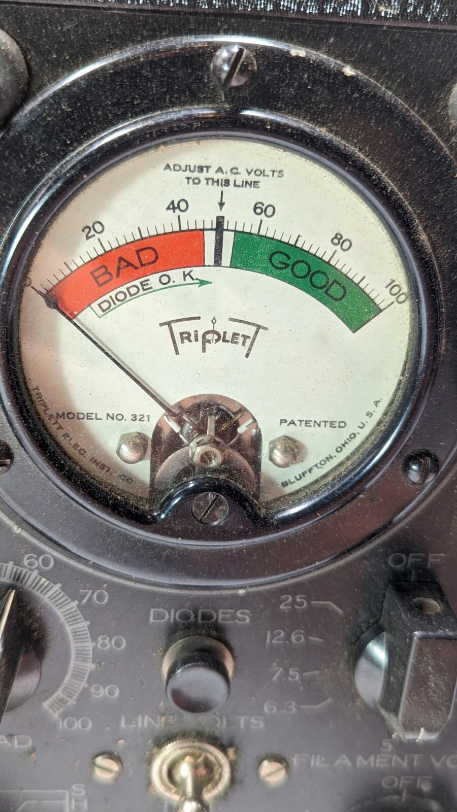 Triplett Tube Tester Model 1210 A Powers on Vintage Ham Radio Tubes | eBay