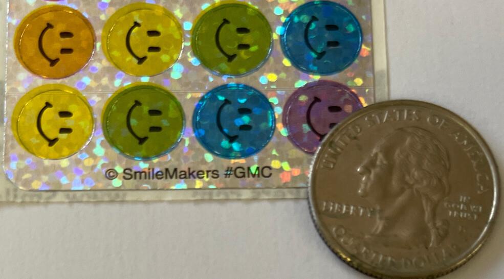 Sparkly Rainbow Smiley Faces