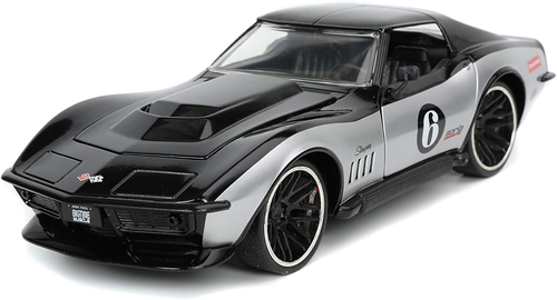 Bigtime Muscle 1:24 1969 Chevy Corvette Stingray Die-Cast Black, Toys ...