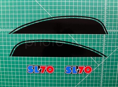 1971-1972 71' 72' SL70 4pc Tank Decals Black Graphic autocollants ...