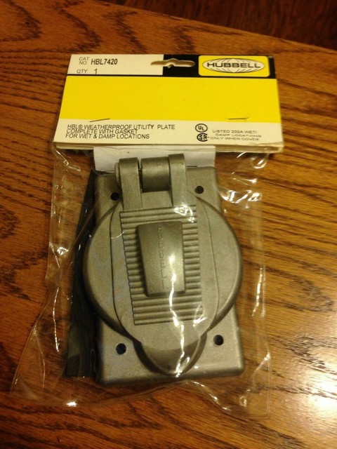HUBBELL WIRING DEVICE-KELLEMS HBL7420 Weatherproof Cover,Self Closing ...