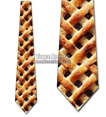Pie Ties Mens Food Necktie Blueberry Pie Fun Tie | eBay