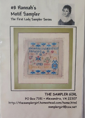 Sampler Girl~HANNAH'S MOTIF SAMPLER~First Lady Sampler Series Cross ...