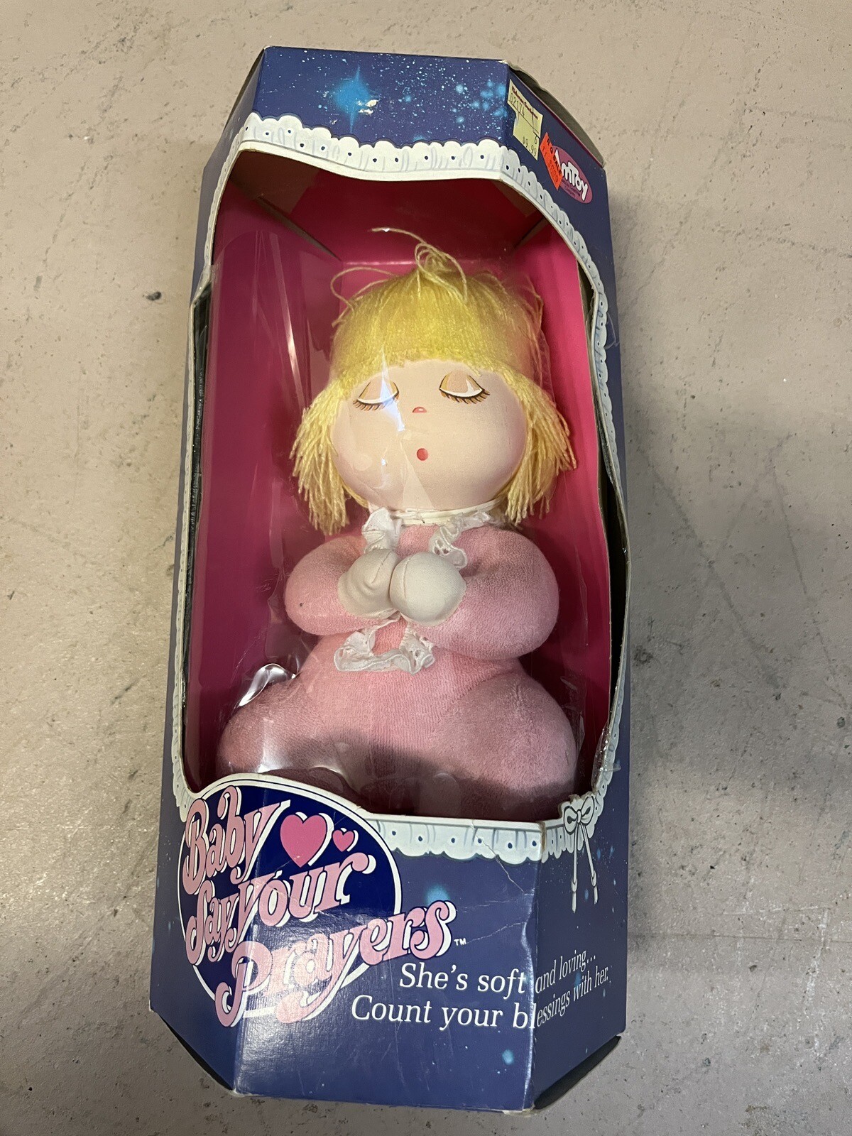 Retro AmToy Baby Say Your Prayers Vintage Plush Doll 1982 #1320-In Box ...