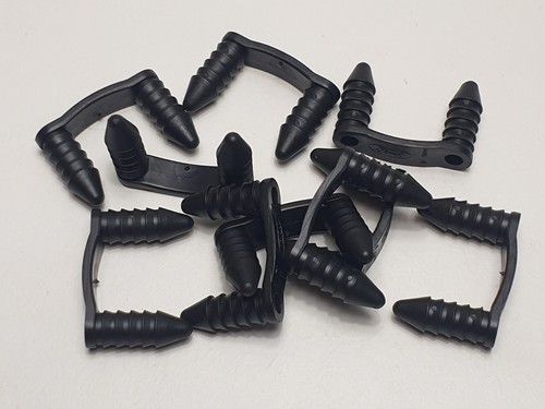 10 X FORD BLACK WIRING LOOM CLIP MK1 MK2 MK3 ESCORT CAPRI CORTINA ...