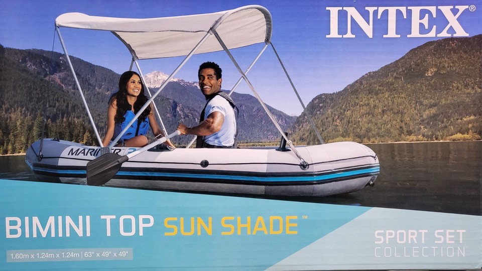 sunroof bimini top sun shade: For boats Intex mariner 4, 3, Excursion 4 ...