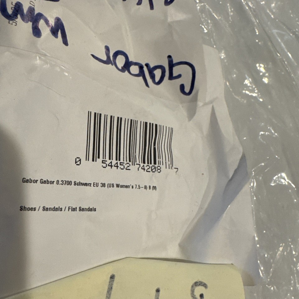 Gabor women’s sandal size 38/7.5-8.5US -asymmetric flip-flop black | eBay
