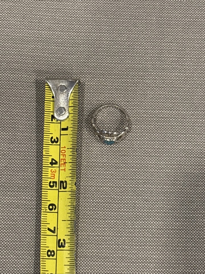 small turquoise claddagh ring crown heart blue Irish silver hands | eBay UK