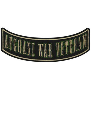 AFGHANI WAR VETERAN Large Military Rocker/Tab Patch for Vests or ...
