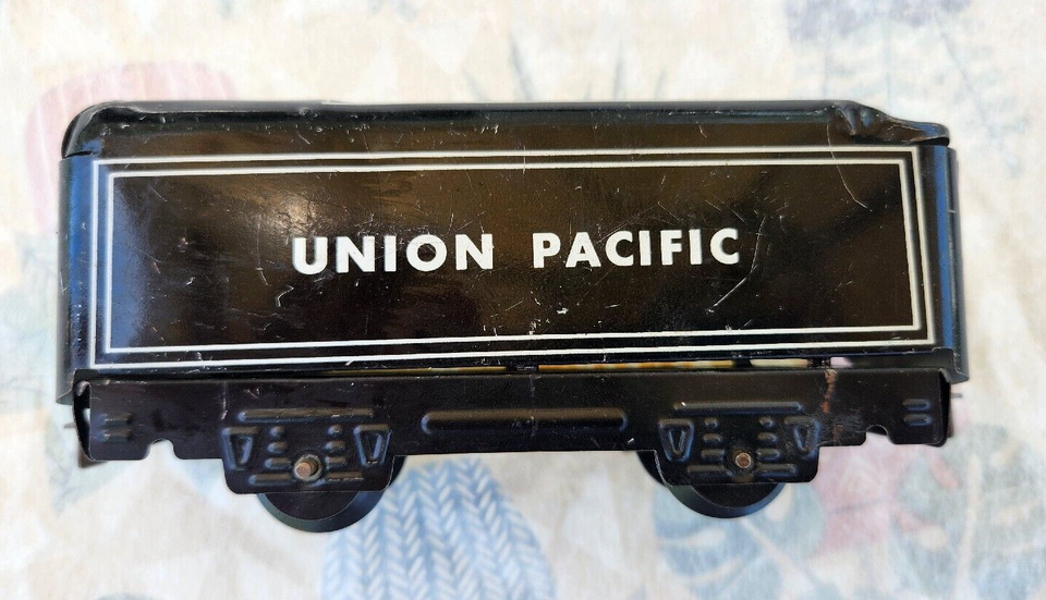 Marx O-Gauge Train #490 Black Locomotive Engine + Tender -Wind-up w ...