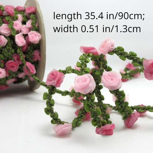 Silk Flower Trim Sew Ribbon Edge Fabric Wedding Bridal Dress Clothe ...