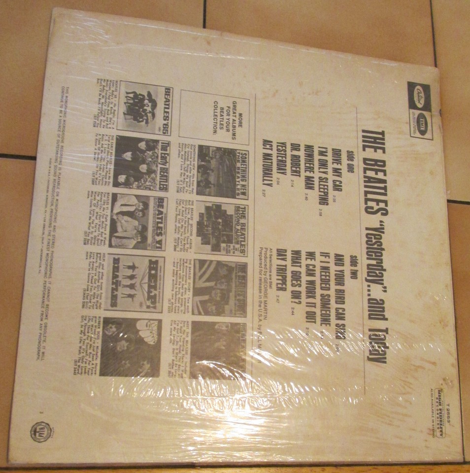 THE BEATLES “Yesterday”… And Today / BUTCHER ALBUM COVER - 2nd STATE ...