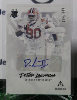 2019 PANINI LUMINANCE DEXTER LAWRENCE # R1-DL DRAFT ROOKIE AUTOGRAPH ...