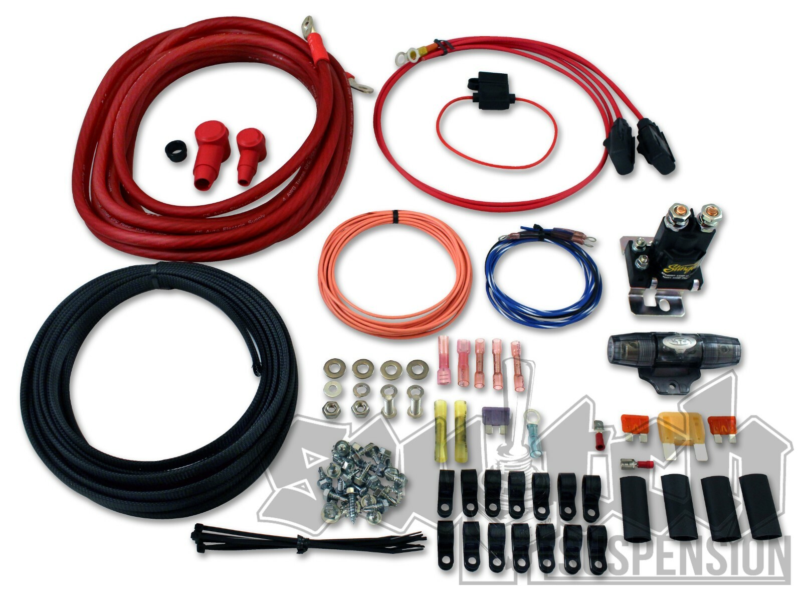 Dual Air Compressor Wiring Kit 4 Gauge Power Wire w/ Instructions FREE ...