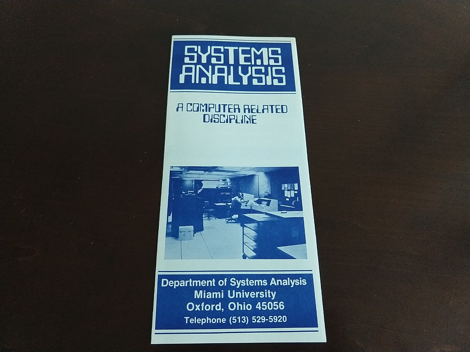 Vintage Miami University Oxford Ohio Class Pamphlet Computer Systems ...