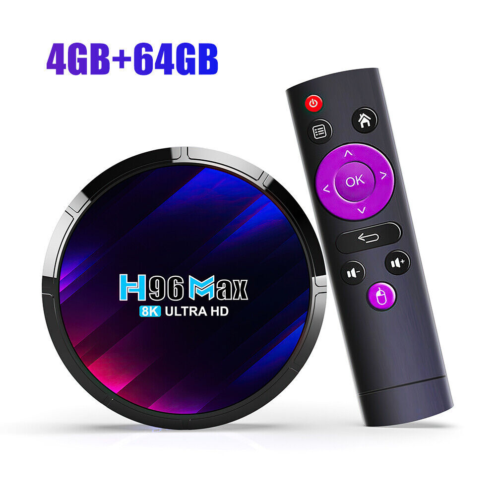 Android 13.0 H96 MAX Smart TV Box Quad Core 8K HD Wifi-6 Digital Media ...