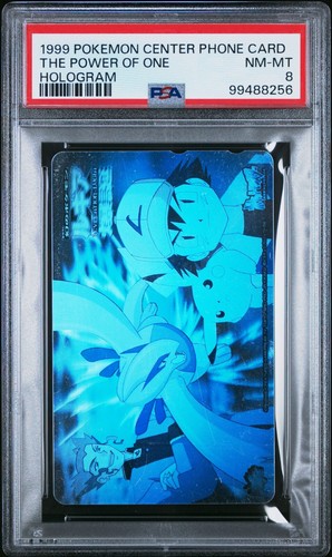 PSA 8 Mint Japanese Pokemon Lugia Pikachu Power of One Holo Phone Card ...