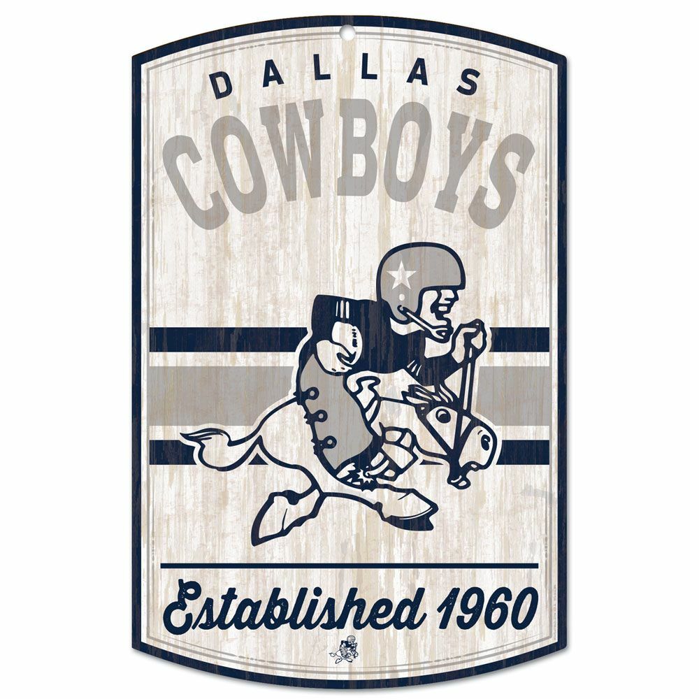 ONE DALLAS COWBOYS 11" X 17"CLASSIC LOGO RETRO LOOK HARD WOOD SIGN FROM ...