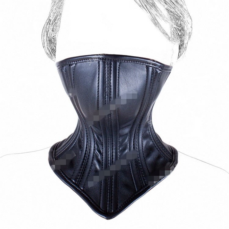 BDSM Neck Collar Choker Cuffs Posture Slave Corset Bondage Adult ...