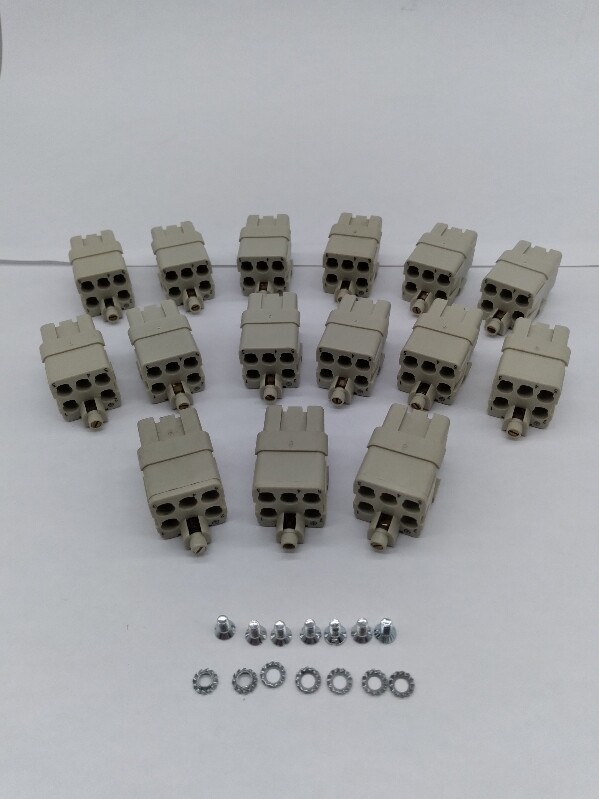 Harting HAN Q5/0-F Quick Lock Connector 230-400V 16Amp 8-Pin Lot of 15 ...