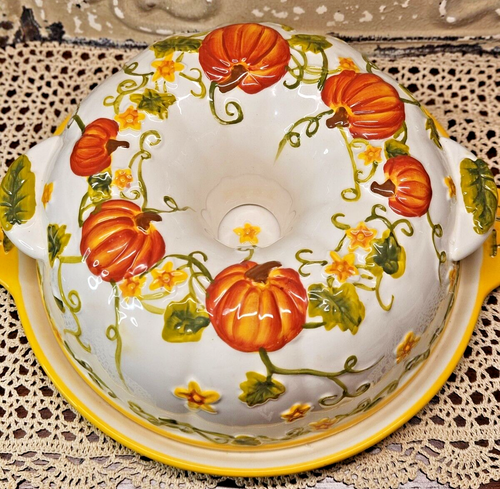 Temptations by Tara Thanksgiving Fall Pumpkin Round Bundt Cake Pan ...