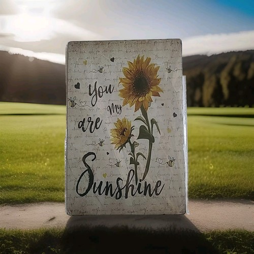 You are My Sunshine - 8"x12" Vintage Metal Tin Sign Sunflower Sign Wall ...