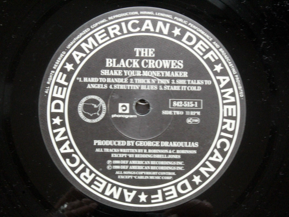 The Black Crowes/Shake Your Moneymaker/1990 Def American LP/EX | eBay