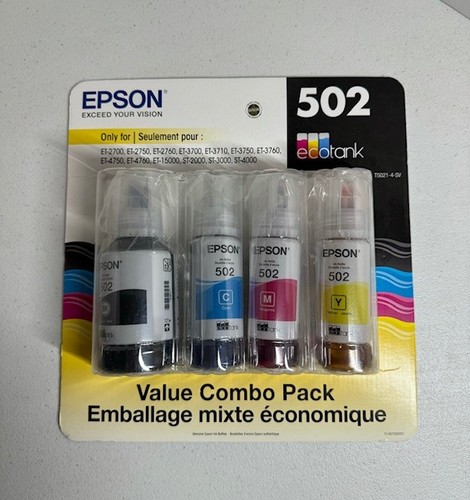 Epson 502 Ink Combo Pack Genuine for ECO-TANK Printers New Sealed | eBay
