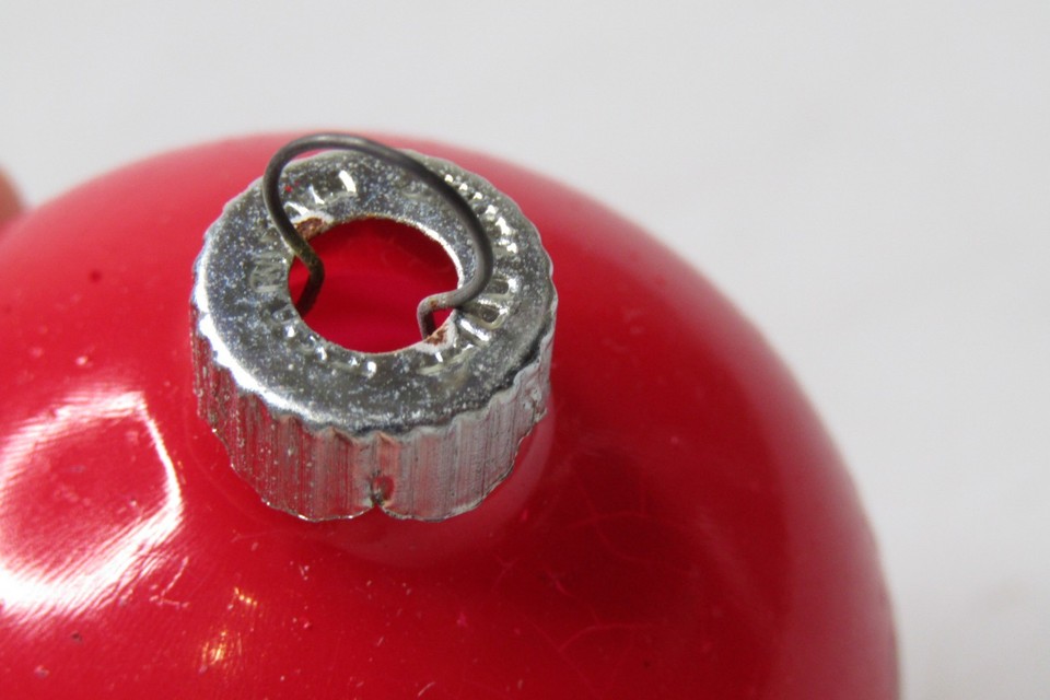 VTG Unsilvered Glass Pictured SNOWMAN on SKI BAll Christmas Ornament ...