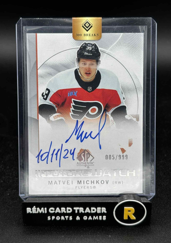 2024-25 SP Authentic Matvei Michkov Future Watch Auto Inscribed /999 Rookie | eBay