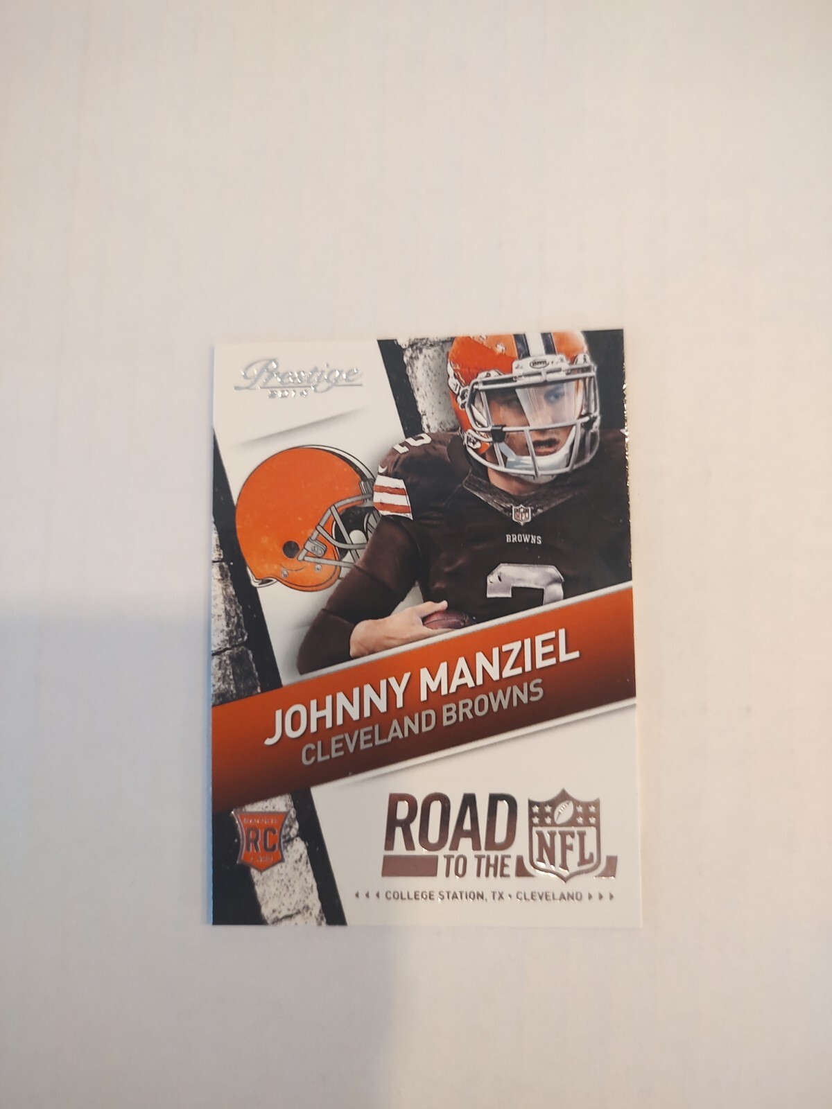 2014 Prestige Road to the NFL #1 Johnny Manziel Rookie RC Football Card ...