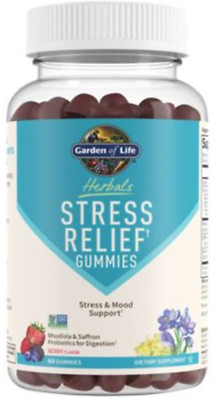 Herbals Stress Relief Gummies - Supports Mood & Stress, Berry Flavor ...