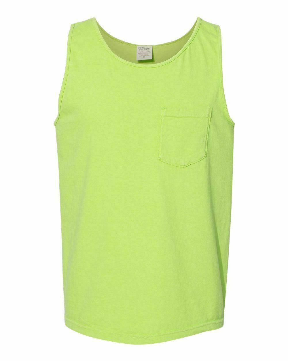 Comfort Colors 9330 - 3 First Quality Pocket Tank Tops- Assorted Colors ...