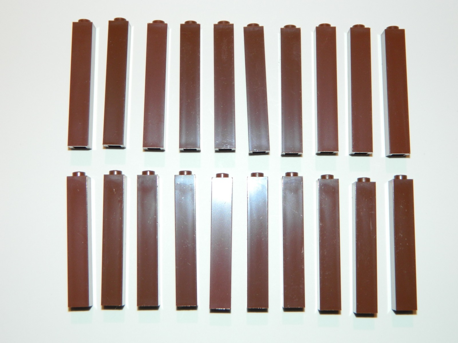 LEGO bricks 1x1x5 x20 panels # BROWN # NEW # pillar column walls castle ...