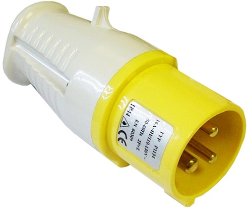 16A 3 PIN INDUSTRIAL MACHO ELÉCTRICO ENCHUFE TERMINAL 110V 16 AMPERIOS ...