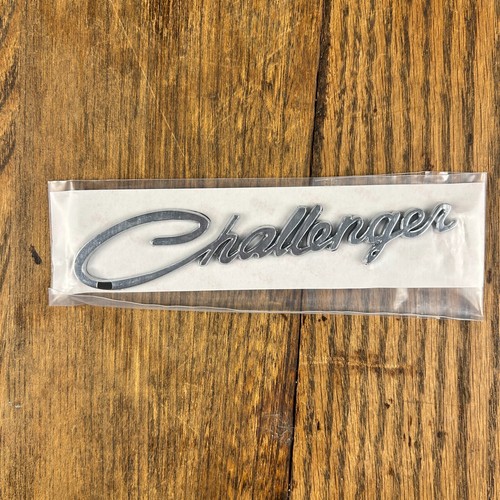Dodge Chrysler Mopar Challenger Silver Plastic Adhesive Emblem Sticker ...