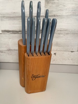 Fiesta Blue Stainless Steel Knife Block Paring Utility Steak 13 Piece ...