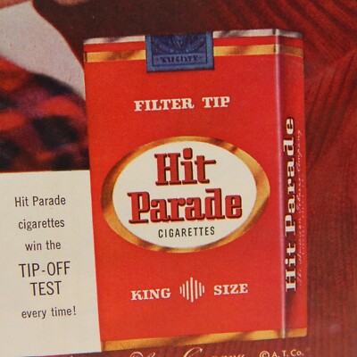 ADVERTISEMENT CIGARETTES, HIT PARADE, THE AMERICAN TOBACCO CO. | eBay