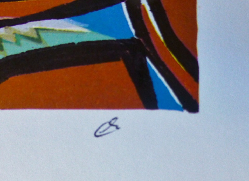 LEUNG MAN LI 梁曼妮 HAND SIGNED NUMBERED 1984 LITHOGRAPH MANLI Lufthansa ...