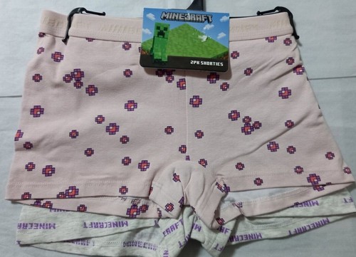 MINECRAFT Licensed Girl 2x shortie trunks underwear sizes 10-16 | eBay ...