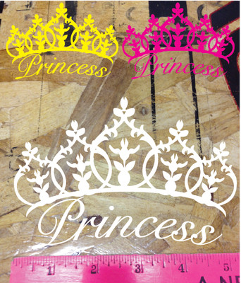 Cute Princess Tiara Girl Vinyl Wall Window Car Truck Decal Sticker | eBay