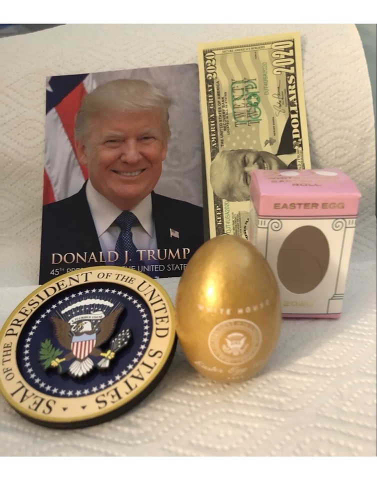 TRUMP COIN CHALLENGE PRESIDENT INAUGURAL EAGLE SEAL GOLD ENAMEL ...