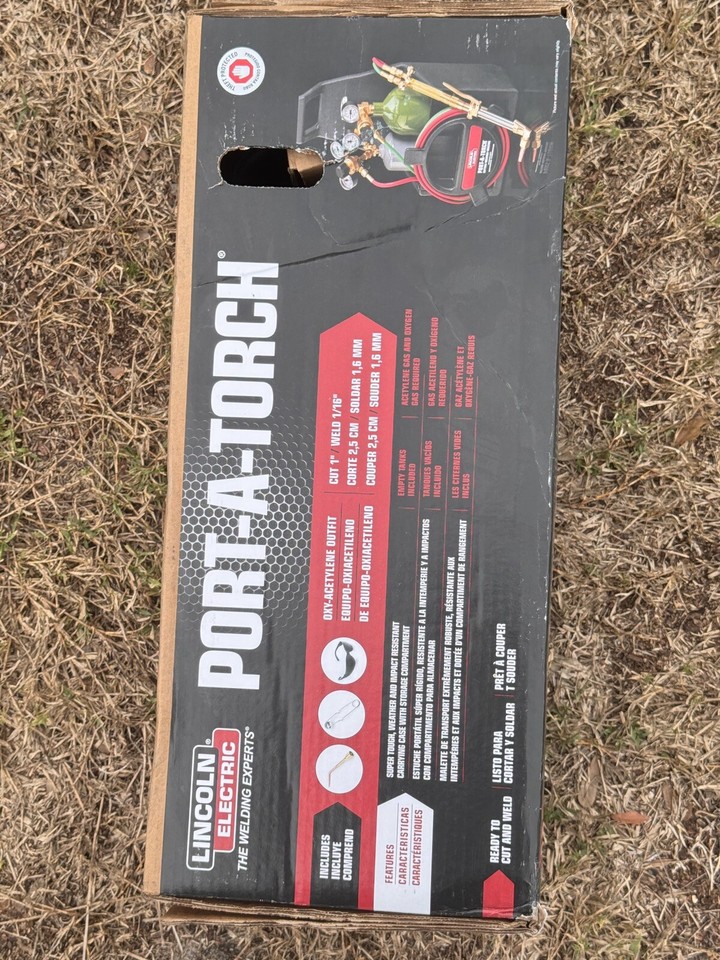 Lincoln Electric Port-A-Torch Kit with Oxygen and Acetylene Tanks KH990 ...