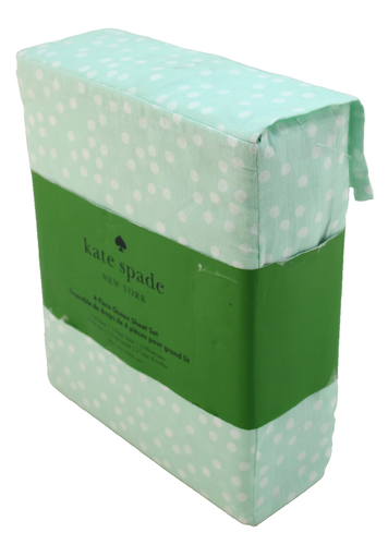 KATE SPADE Queen Size Powder Blue 100% Cotton 4 Pc Sheet Set Fits 17 ...
