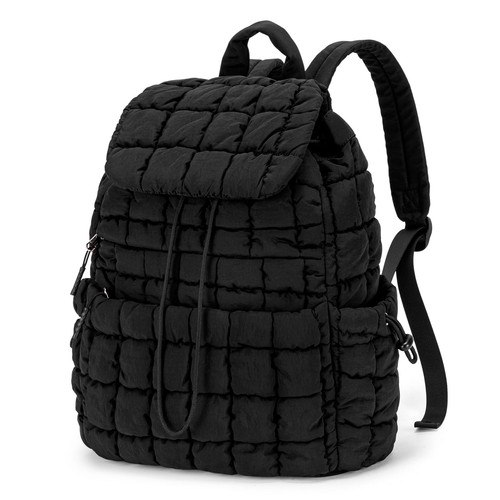 Puffy Quilted Backpack for Women, Casual Lightweight Daypack for Women ...