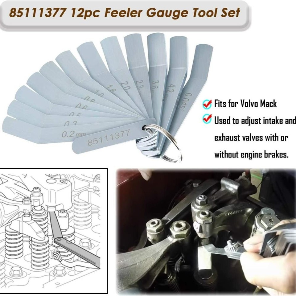Feeler Gauge Jake Brake Tool Set For Volvo Mack MP7 MP8 MP10 D12 D13 ...