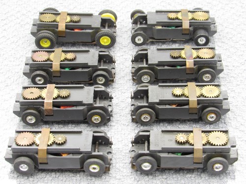 AURORA LOT OF 8 COMPLETE RUNNING T-JET CHASSIS AS FOUND ALL RUN WELL | eBay